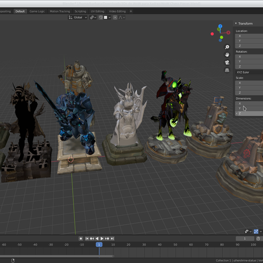🗺️ World of Warcraft WoW Chess Set Pieces - WMV models・Free 3D File for ...
