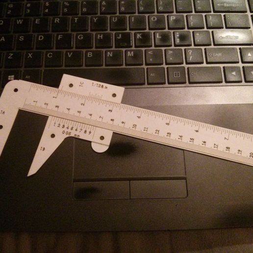 🧞‍♂️ Laser Cut Paper Calipers with Imperial and Metric Vernier・Free 3D ...