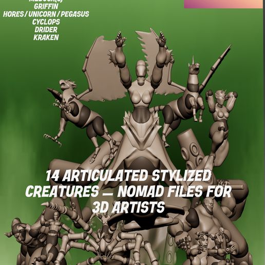 3d mythical creatures
