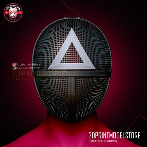 🦑 Squid Game Soldier Mask - Squidgame Cosplay Props・ 3D File for 3D ...