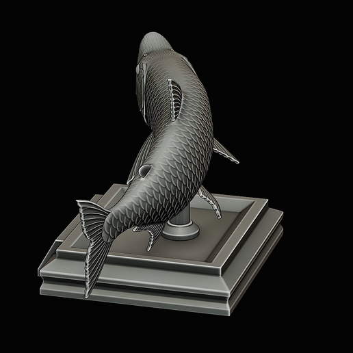 🐠 fish tigerfish / Hydrocynus goliath trophy statue detailed texture ...