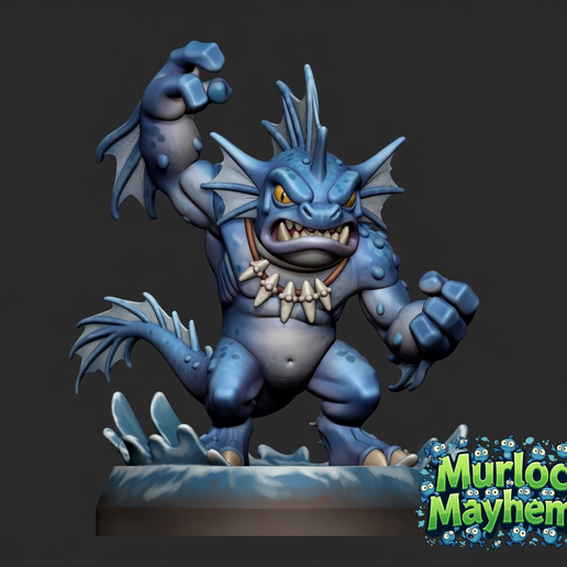 🆓 Guerrier murloc - Brute brise-vagues・Fichier STL Gratuit pour ...
