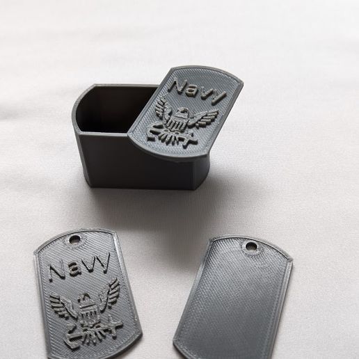 STL file Navy Dog Tag Box with Lids 🐕 ・3D printer design to download・Cults