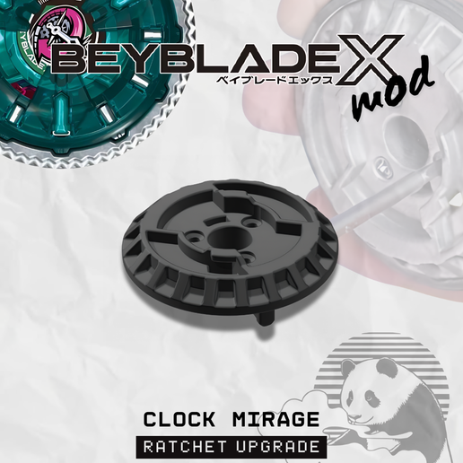🕰️ Beyblade X Clock Mirage Ratchet Upgrade・ STL File for 3D printing・Cults