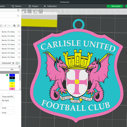 🗝️ EFL League Two Carlisle United Keychain Shield color printable and ...