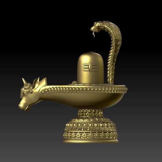 🗿 Shivling and Nag Model・ STL File for 3D printing・Cults