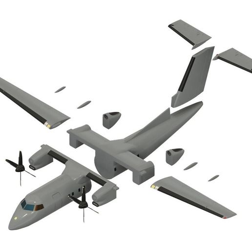 STL file DASH-8-300 ️ (3MF)・Design to download and 3D print・Cults
