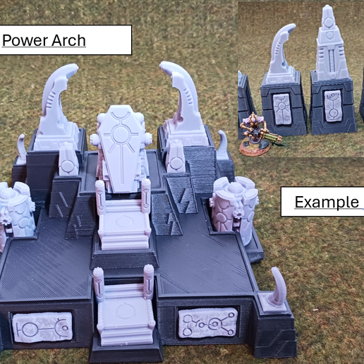 🎲 Necron Power Arch・ STL File for 3D printing・Cults