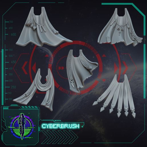 🛰 Crimson Angels Cloak Set 1・ 3D File for 3D printing・Cults
