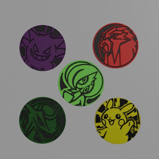 🐉 Pokemon Coins・ STL File for 3D printing・Cults