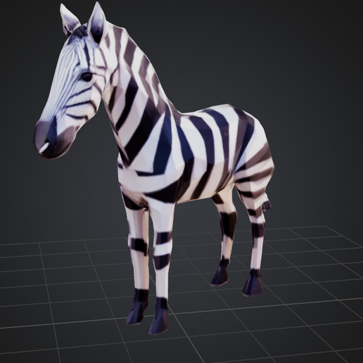 🦓 Low Poly Zebra – 3D Printable Model (OBJ, FBX, STL)・ STL File for 3D ...