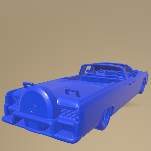 STL file Lincoln Continental X-100 1961 PRINTABLE CAR IN SEPARATE PARTS ...