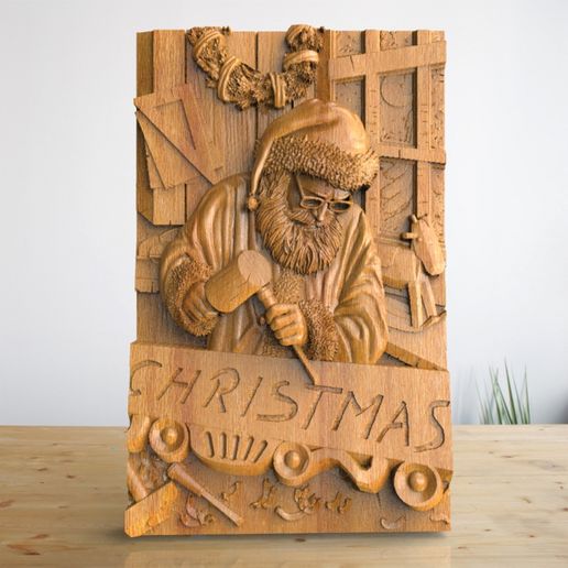 🎅 Santa Claus Christmas - 3D STL File For CNC Wood Carving, Cnc Router ...