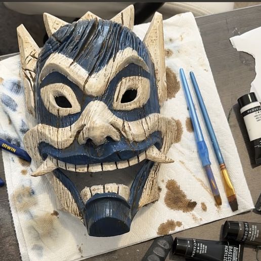 3D printable Blue Spirit mask • made with Cr10 smart・Cults