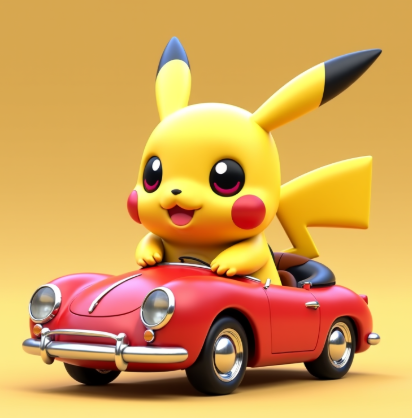 🚗 Pikachu Car・ STL File for 3D printing・Cults