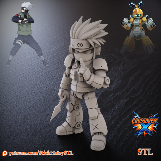 🎨 Kakashi x Medabot – STL Model | Anime Fusion Fan Art・ STL File for 3D ...