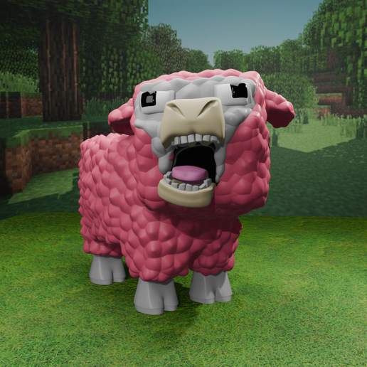 🎬 Minecraft Movie Pink Sheep - Minecraft Movie Pink Sheep・ STL File for ...