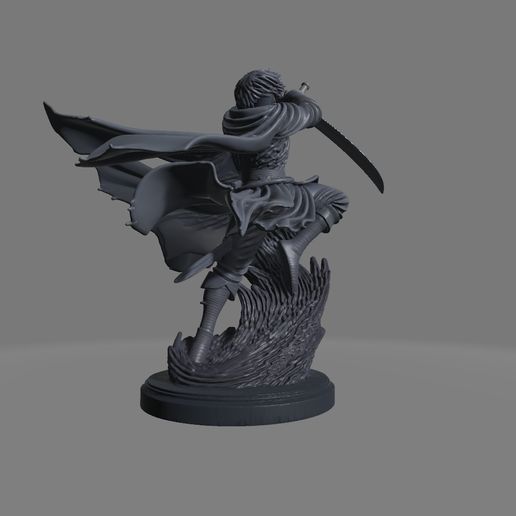 🗡️ Dynamic Sword Warrior Sculpture・ STL File for 3D printing・Cults