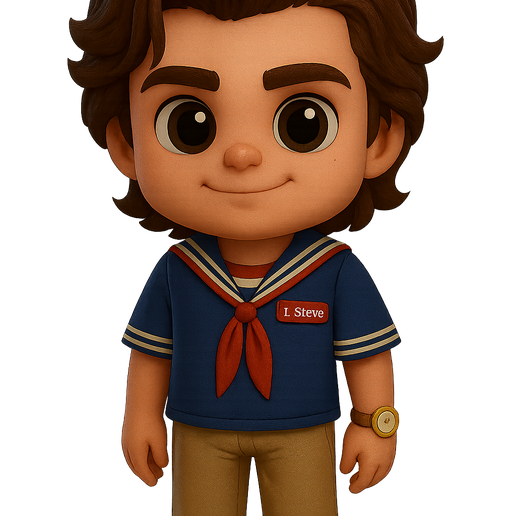 👤 STEVE HARRINGTON - STRANGER THINGS CHIBI 3D BUST・Arquivo STL para ...