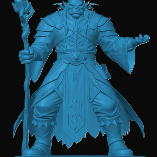 🎲 Orc Warlock・Free STL File for 3D printing・Cults