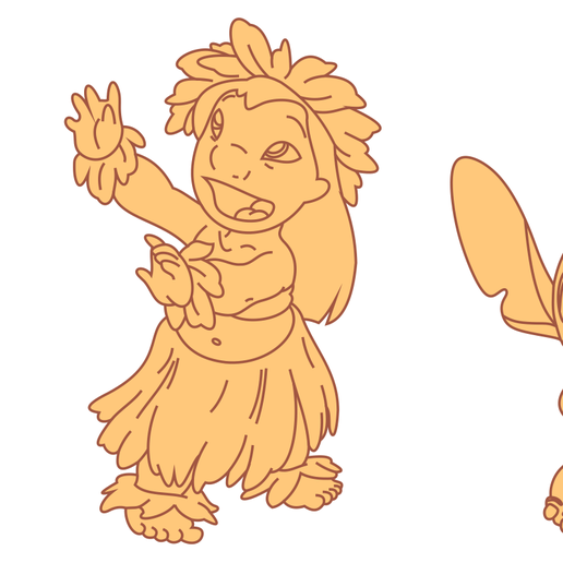 🖼️ Laser Cut Vector Pack - 20 Lilo & Stitch Figures・ 3D File for 3D ...