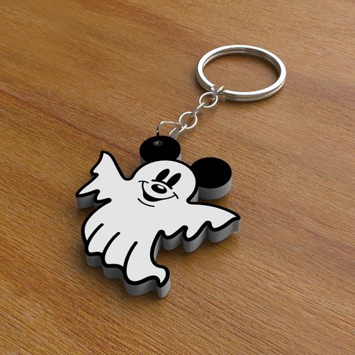 👻 Mickey Ghost Keychain・ STL File for ・Cults