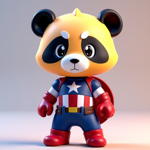 🐼 Captain Panda・ 3MF File for 3D printing・Cults