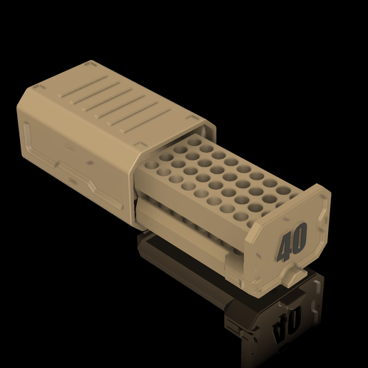 📦 40 Cal Ammo Box w/Locking - 3D Printable・ 3D File for 3D printing・Cults