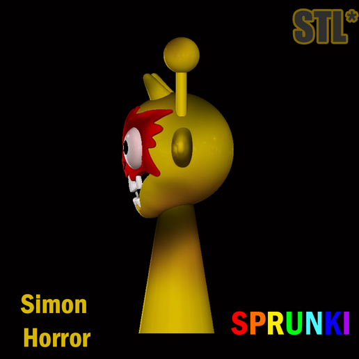 🧸 Sprunki Incredibox Simon Horror STL 3D Character Fanart・ STL File for ...