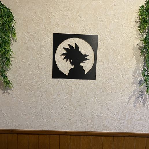 🐉 Goku - Dragon ball Z - 2D Silhouette・Free STL File for 3D printing ...