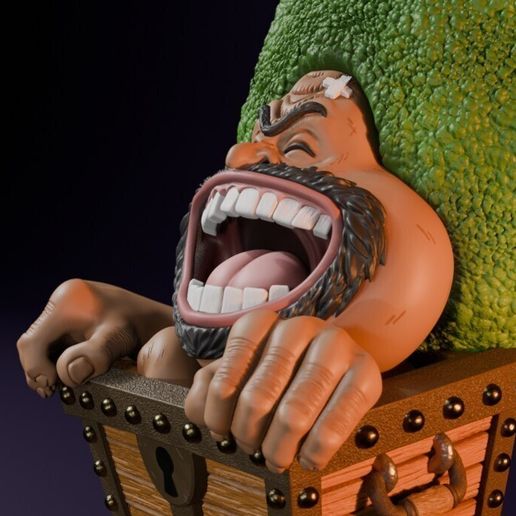 🏴‍☠️ GAIMON - ONE PIECE Collectible Statue・ STL File for 3D printing・Cults