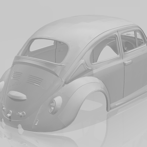 🪲 VW Beetle 1500S 1973 Shell Body - Divided Parts for Easy Printing ...