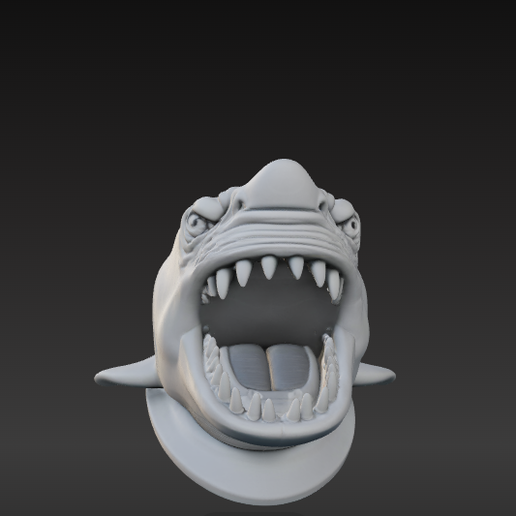 😡 Angry Shark 3D Bust – High-Detail Shark Head Sculpture for 3D ...