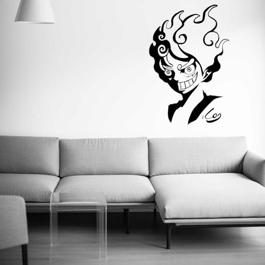 ⚙️ LUFFY GEAR 5 WALL DECORATION・ STL File for ・Cults