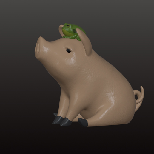 🐖 Poogie Pet Pig Mascot Figure Desk Decor・ STL File for 3D printing・Cults