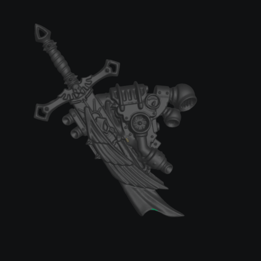 👼 Chaos dark angel cypher backpack and emperor sword・ STL File for 3D ...