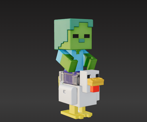 🐔 Chicken Jockey - Minecraft - Zombie Rider - 3d Print・ STL File for 3D ...