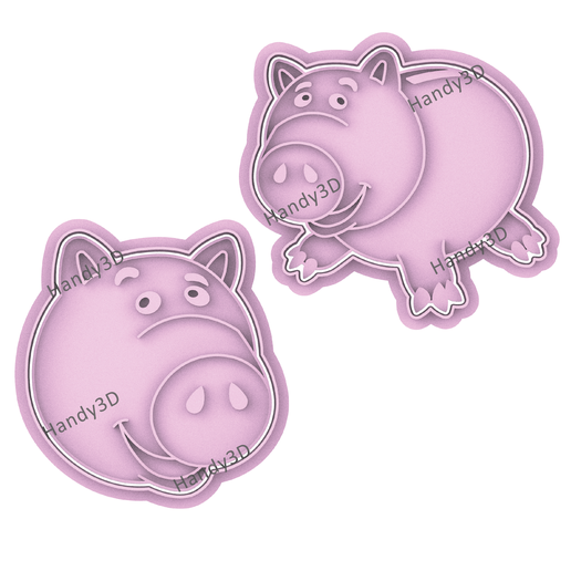 Файл STL Hamm pig Toy Story body and face Cookie cutters 🐖 ・3D-печатная ...
