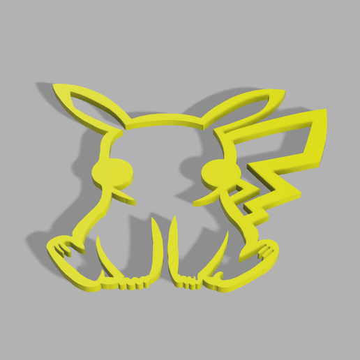 🎨 Pikachu Wall Art Figure 1・ STL file for 3D printing・Cults