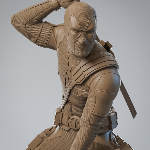 🎬 Deadpool Statue (Deadpool & Wolverine Movie)・ STL File for 3D ...