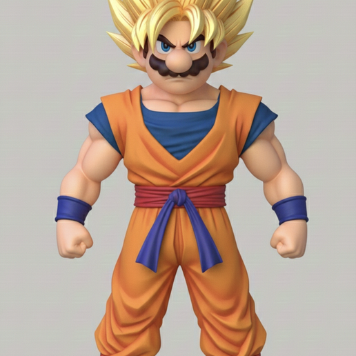 🎮 Super Saiyan Mario | The Ultimate Crossover 3D Print Model・ STL File ...