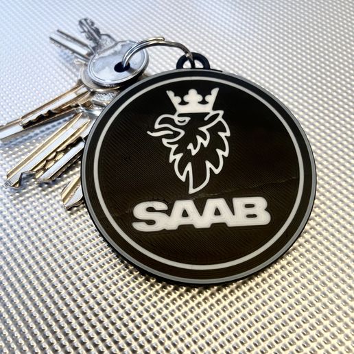 🗝️ SAAB KEYCHAIN・ 3MF File for 3D printing・Cults