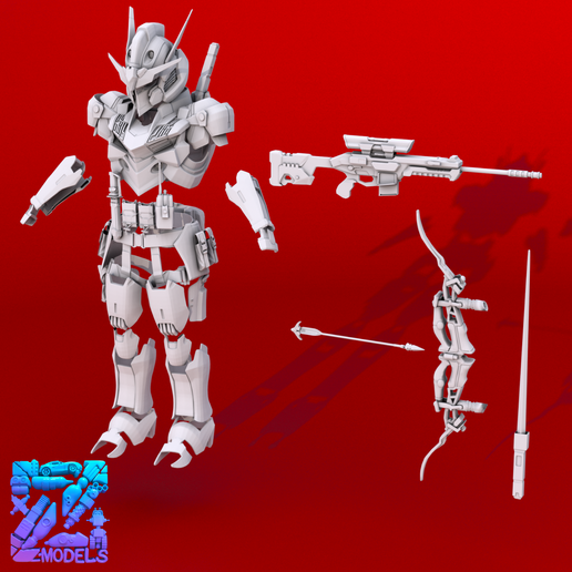 🤖 XVX-016 Gundam Aerial Cosplay Set・ STL File for 3D printing・Cults