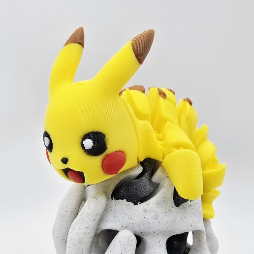 🐉 Flexi Pikachu・Free STL File for 3D printing・Cults
