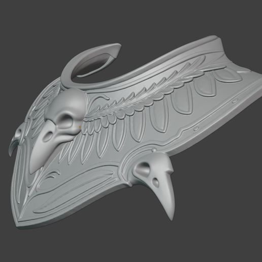 🐦 Gothic Crow Gorget・ STL File for 3D printing・Cults