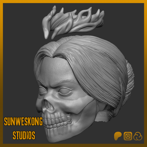 STL file Agatha All Along Rio Vidal Aubrey Plaza Lady Death Headsculpt ...