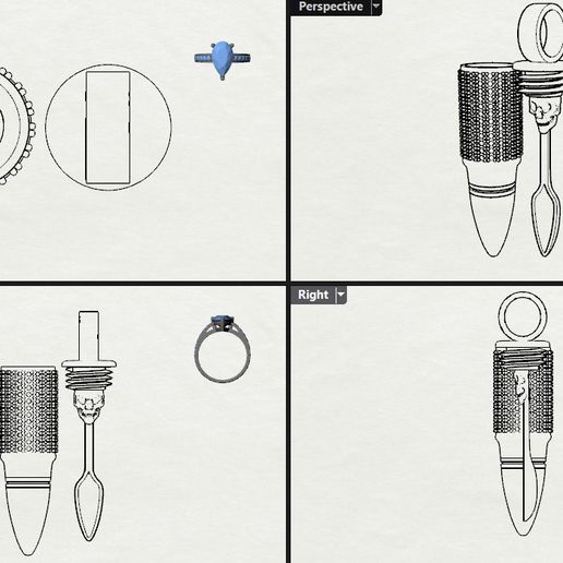 🥄 Snuff Bullet Spoon Gold 3d printable jewelry・ STL File for ・Cults