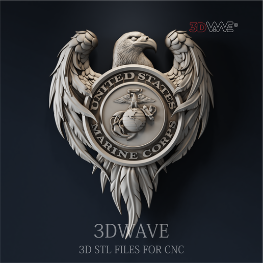 🦅 USMC EAGLE 3d stl file for CNC・ STL File for CNC machining - Laser ...