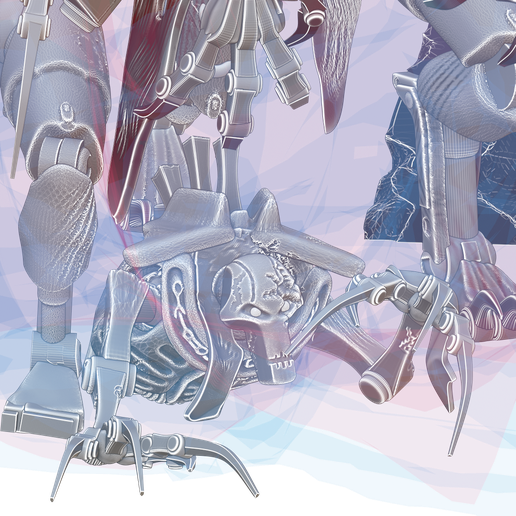 🛰 Skinning space zombie.・Free OBJ File for 3D printing・Cults