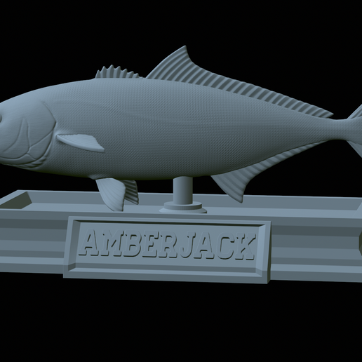 STL file fish greater amberjack / Seriola dumerili statue detailed ...